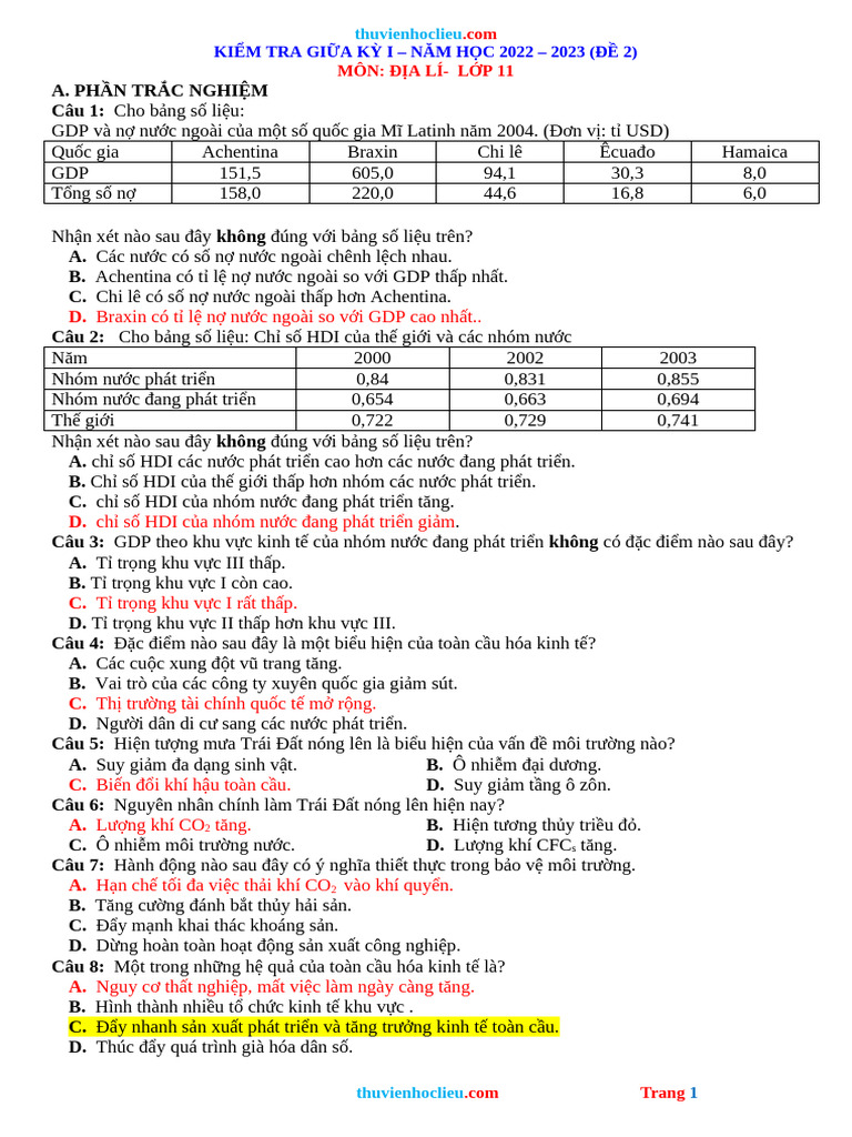 thuvienhoclieu.com-De-thi-giua-HK1-DIA-11-nam-2022-2023-De-2 | PDF