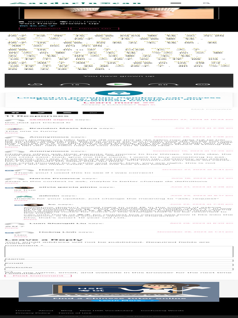 You Have Grown Up - Mandarin Bean | PDF | Languages Of Hong Kong ...