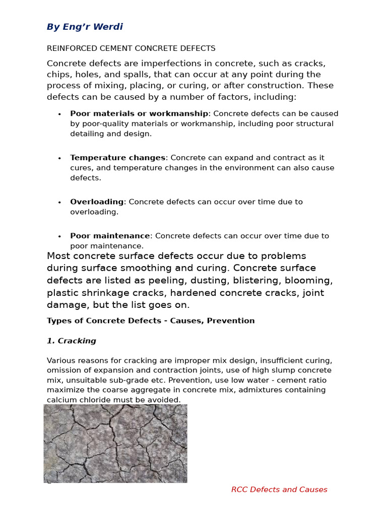 Concrete Defects | PDF | Concrete | Density
