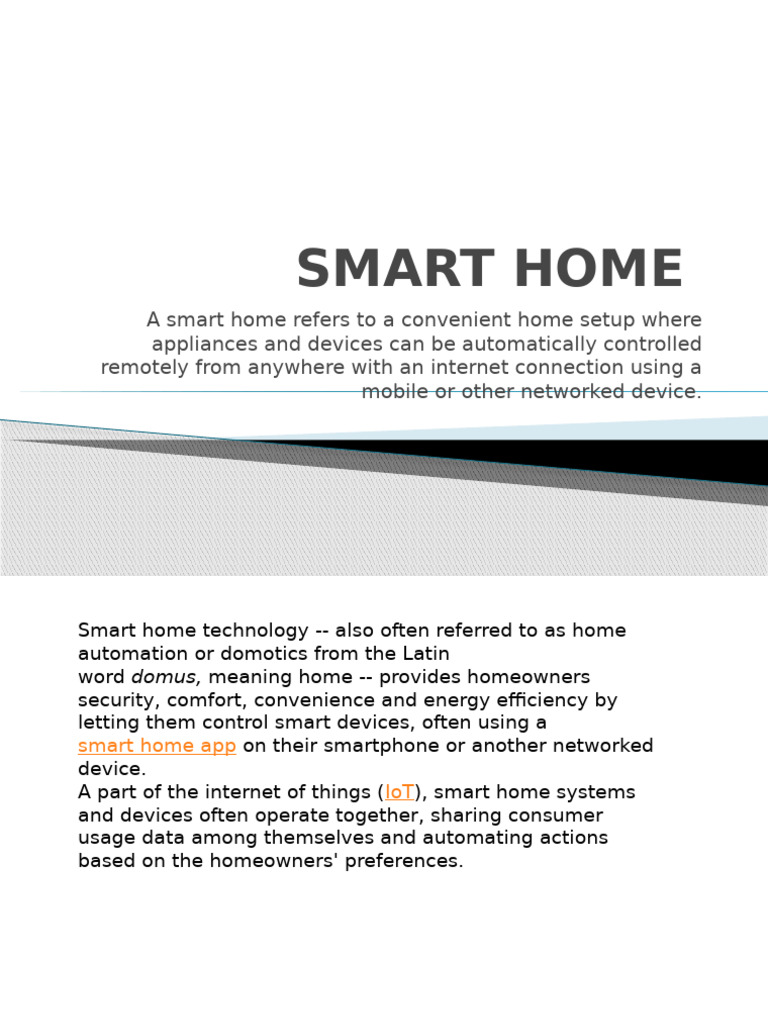 Smart Home | PDF | Home Automation | Personal Computing