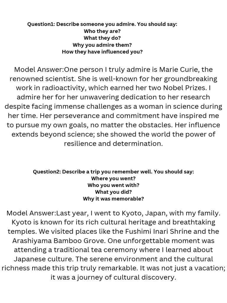 Here is a List of Some of the Most Common IELTS Speaking Part 2 Cue ...