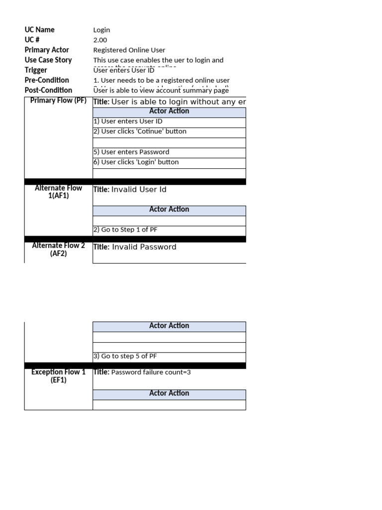 Session 10 Login+Use+Case UML | PDF