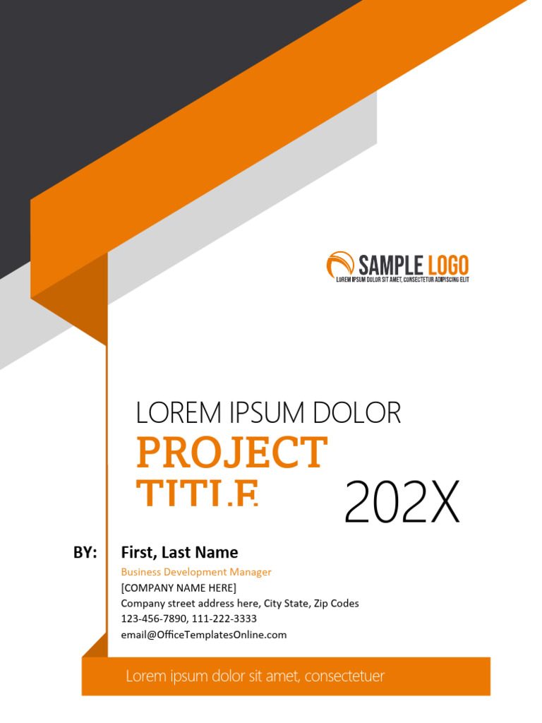 Project Report Cover Page Template | PDF