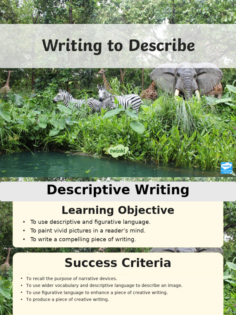 PowerPoint - Descriptive Writing | PDF | Adjective | Metaphor