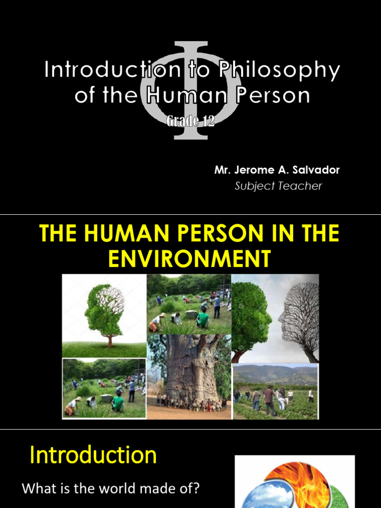Q1 L4 The Human Person in The Environment | PDF | Aesthetics | Nature
