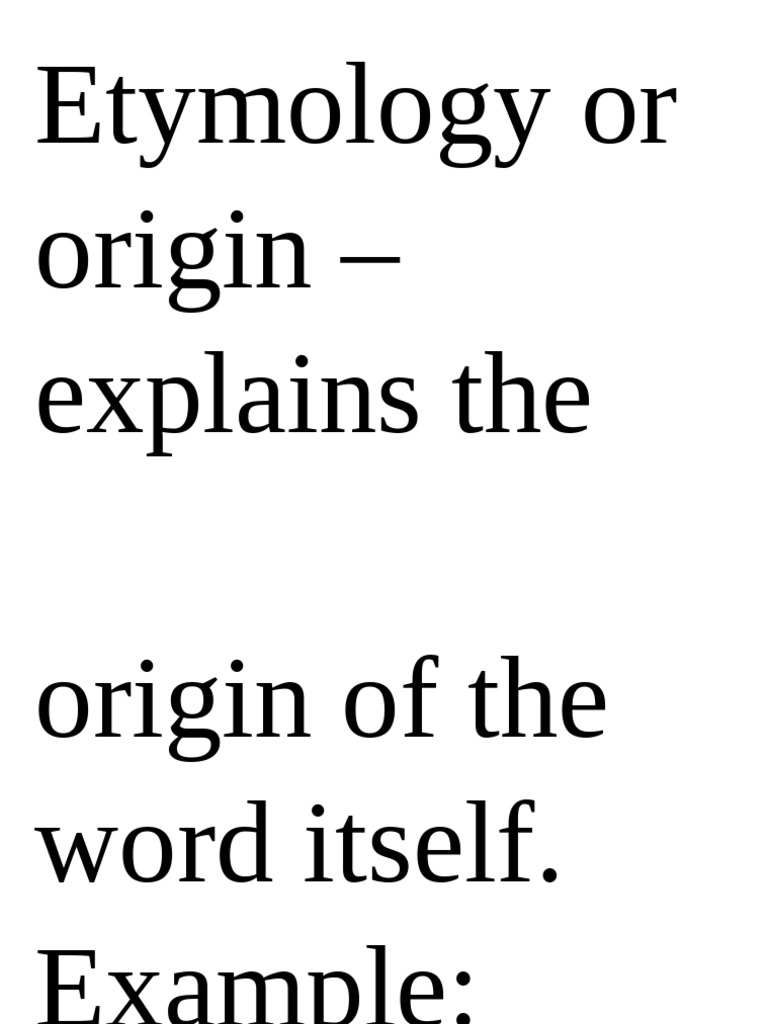 Understanding Word Origins and Etymology | PDF