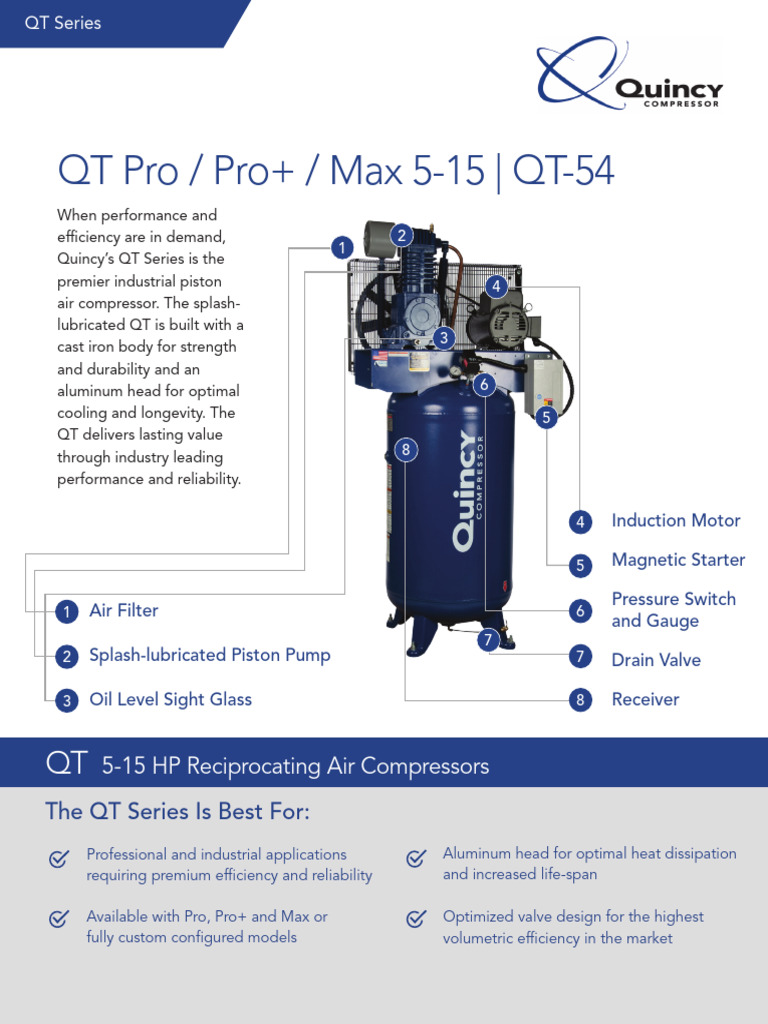 QC QT Pro 5 15 QT Max QT 54 9p Ac | PDF | Pump | Engines