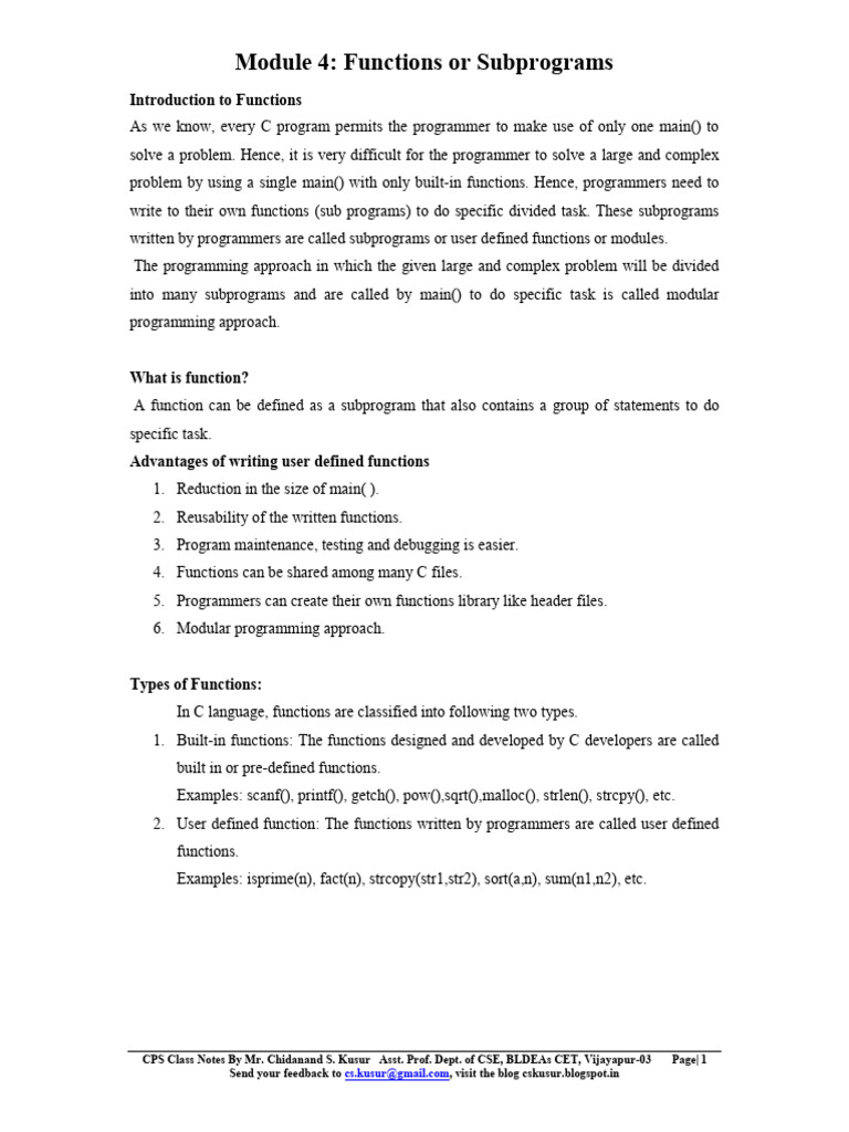 CPS Module4 Notes by Chidanand S Kusur Dept of CSE_241218_171651 | PDF ...