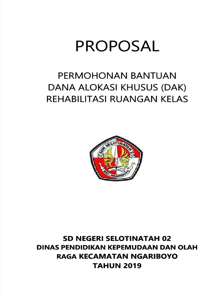 PDF Contoh Proposal Dak Rehab Ruang Kelas - Compress | PDF