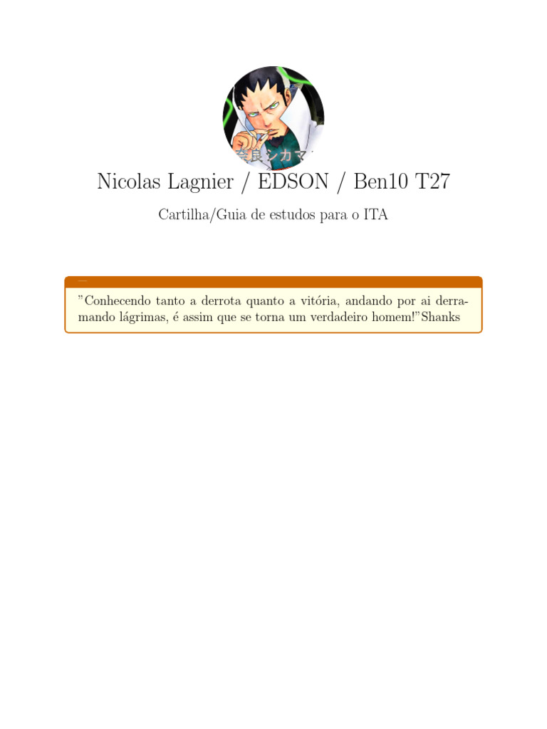 Cartilha de Estudos para o ITA | PDF | Matemática | Matéria