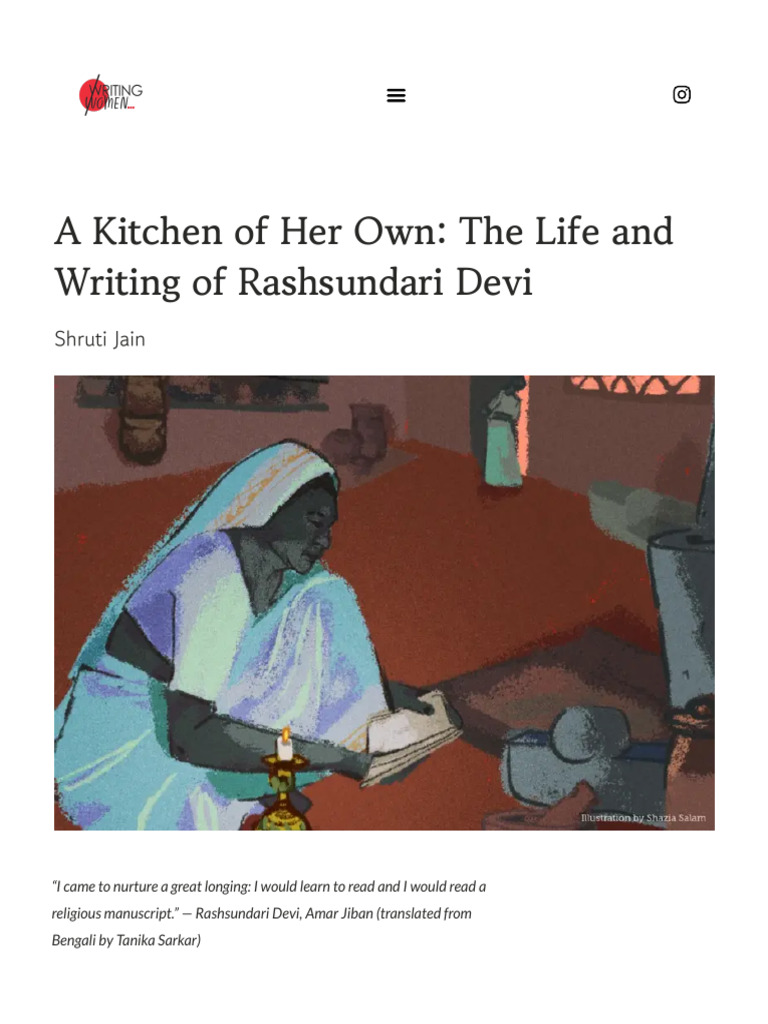 A Kitchen of Her Own - The Life and Writing of Rashsundari Devi ...