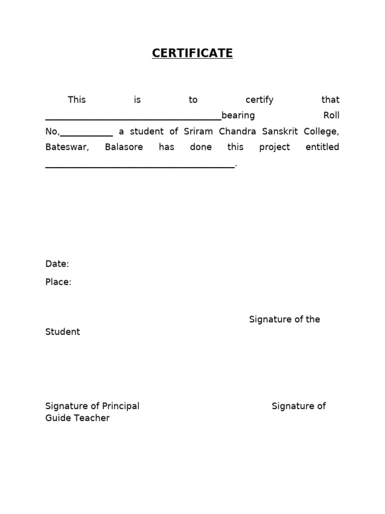 certificate & declaration | PDF