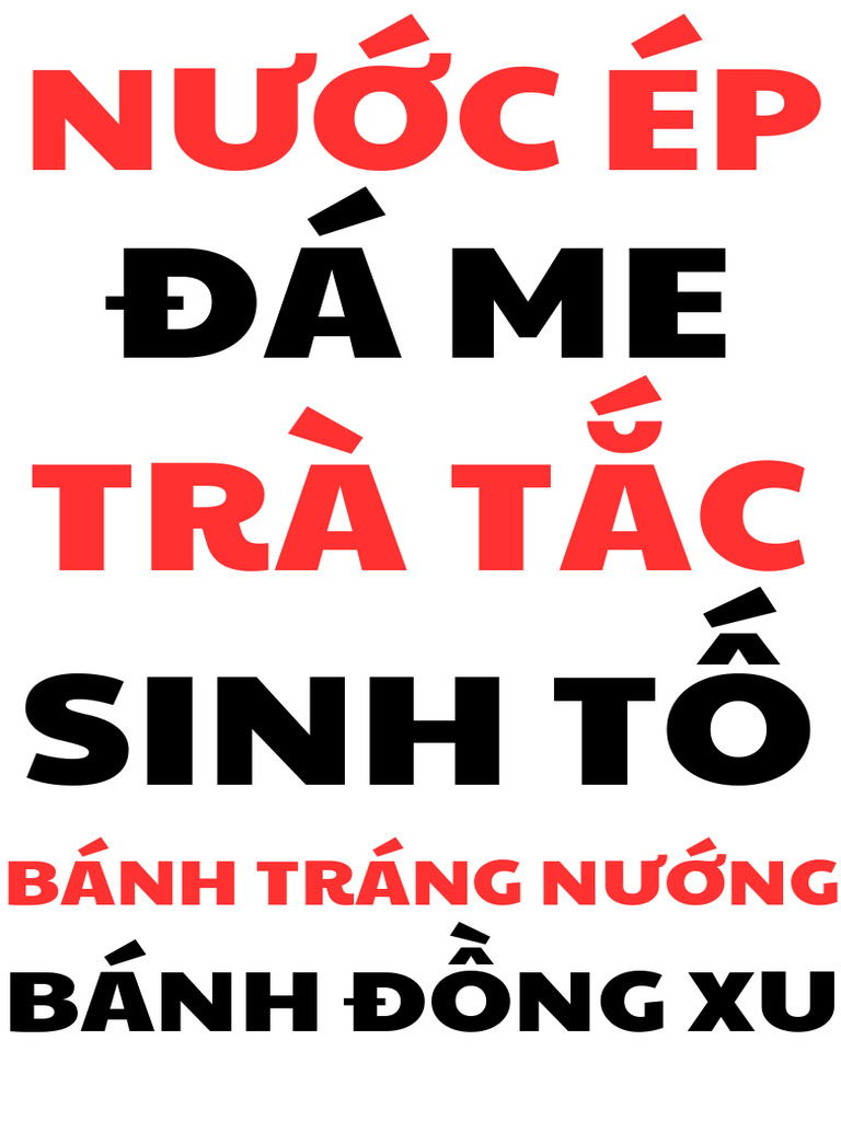 Trà Tắc Nước Ép - Sinh Tố Bánh Đồng Xu | PDF