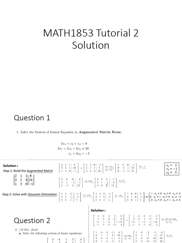 Tutorial_2_Solution | PDF | Mathematical Objects | Equations Tutorial_2_Solution | PDF | Mathematical Objects | Equations