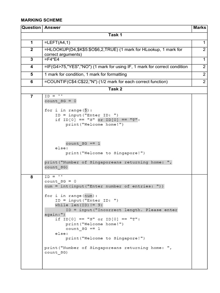 Cwss 2020 Computing P2 Solution Pdf Computer Programming Computing 
