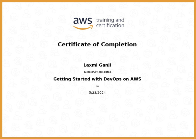 AWS Course Completion Certificate | PDF