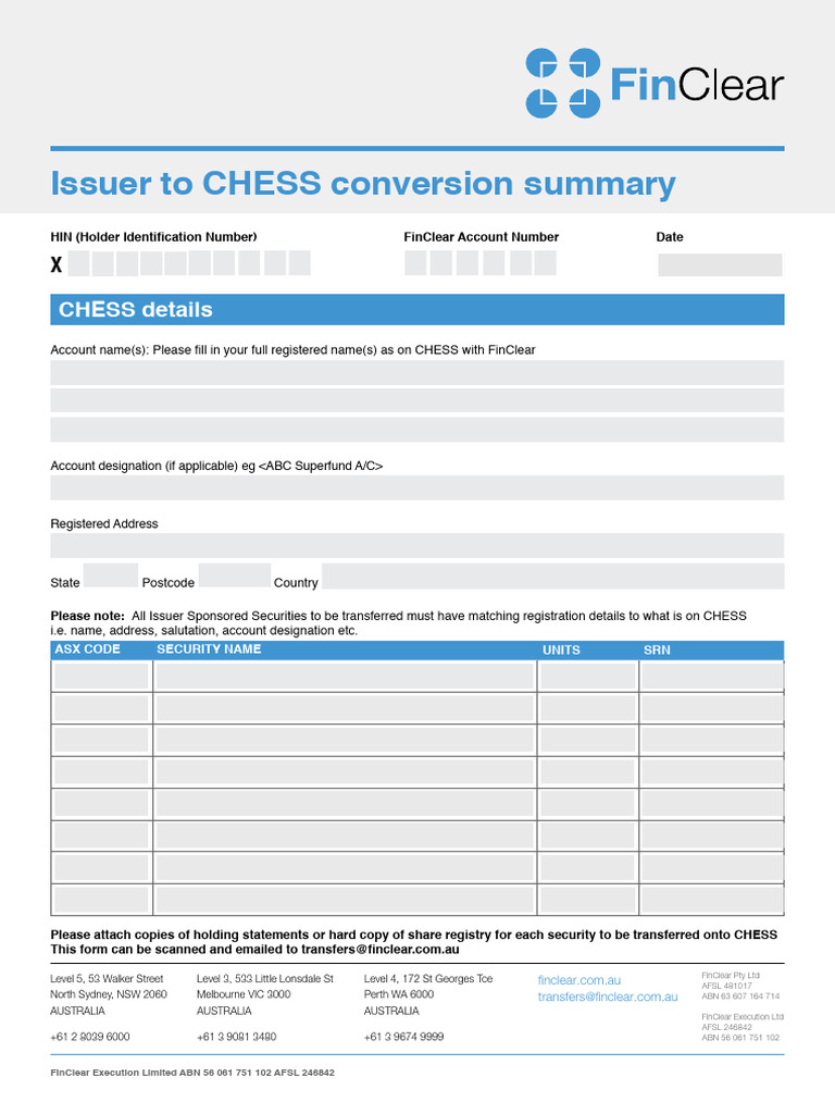 Marylyn Barclay FC Issuer To CHESS | PDF