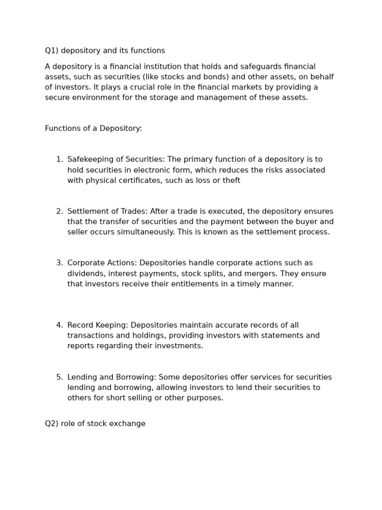 Stock Market Unit 4 | PDF | Order (Exchange) | Stocks