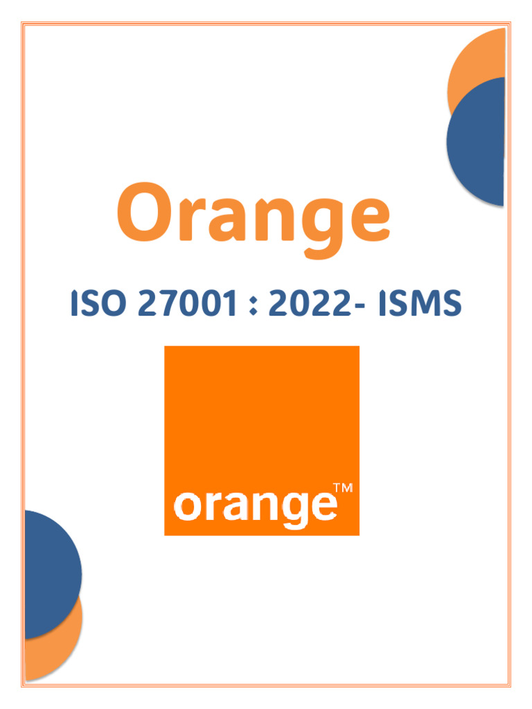 Orange Jordan ISO 27001 ISMS Overview | PDF | Computer Security | Security