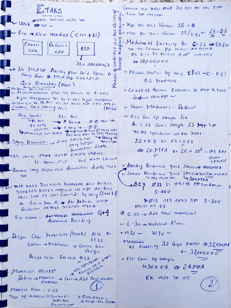 ETABS Old Notes of Bini | PDF
