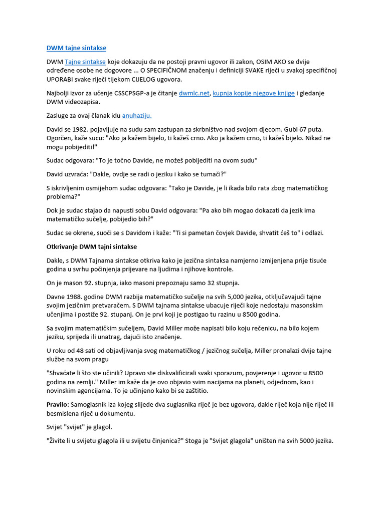 DWM tajne sintakse | PDF