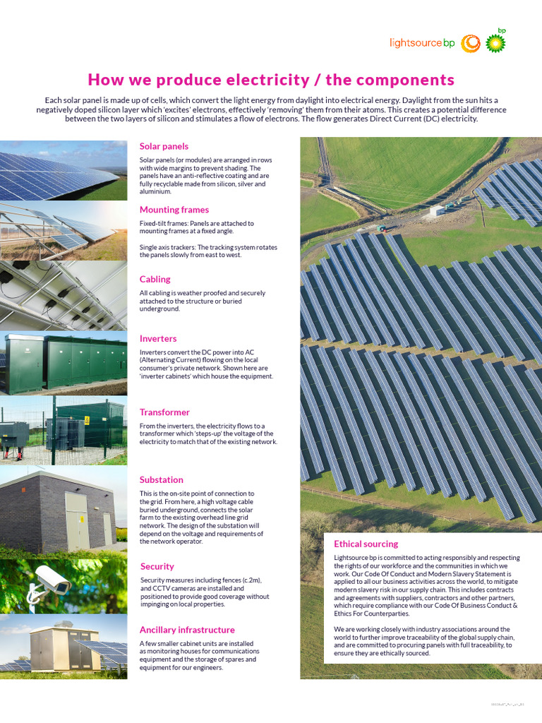 Solar Farm Components and Operations | PDF | Photovoltaics | Power Inverter