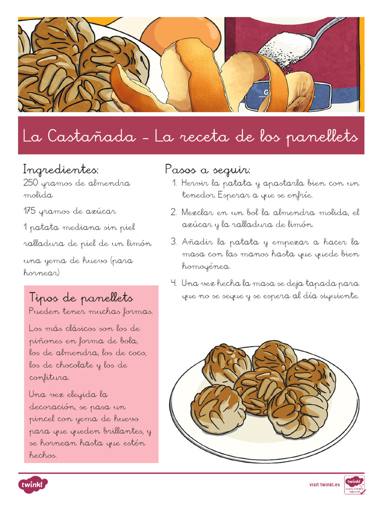 Receta de Panellets Tradicionales | PDF