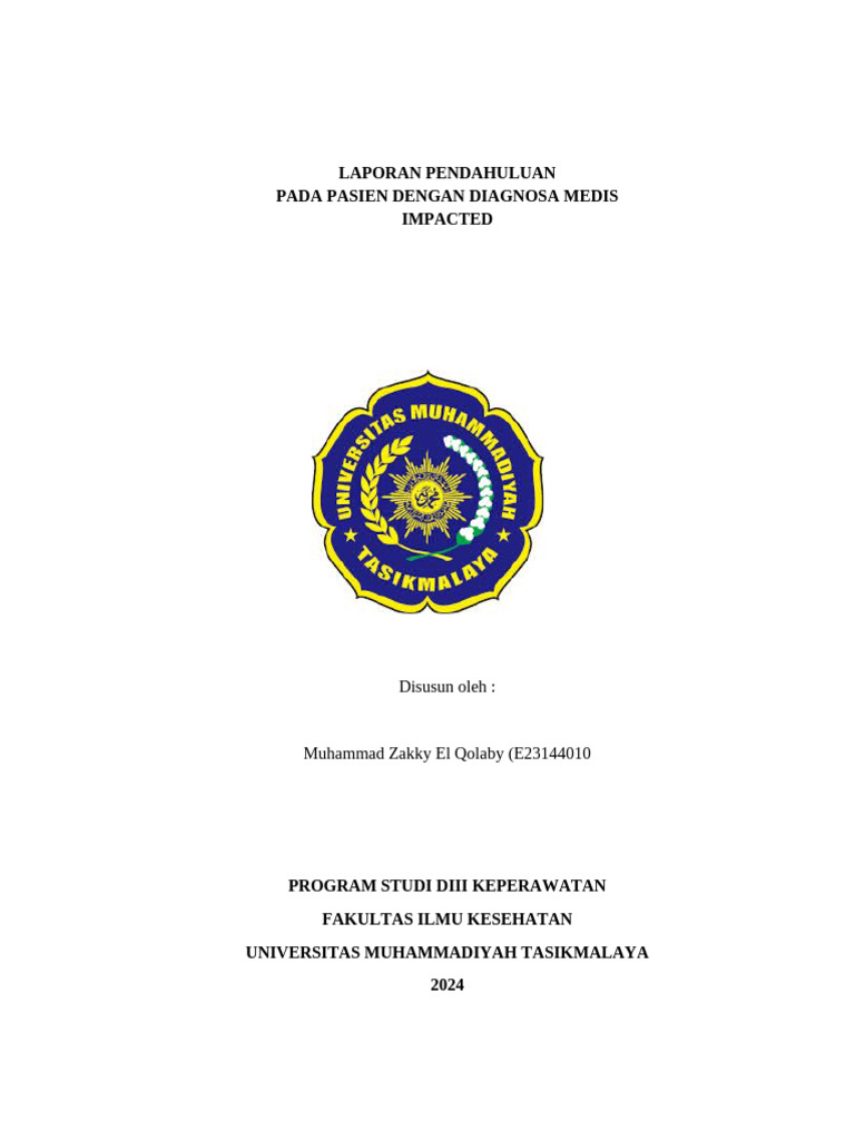 LAPORAN PENDAHULUAN Impacted | PDF
