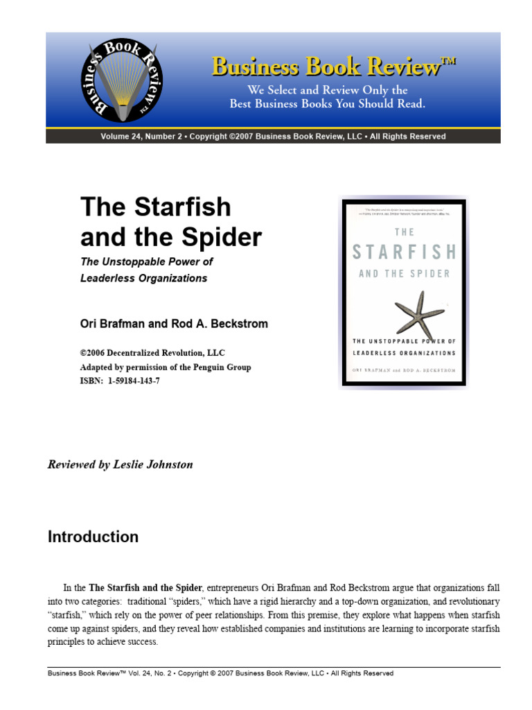 Starfish and The Spider | PDF | Wikipedia | Peer To Peer