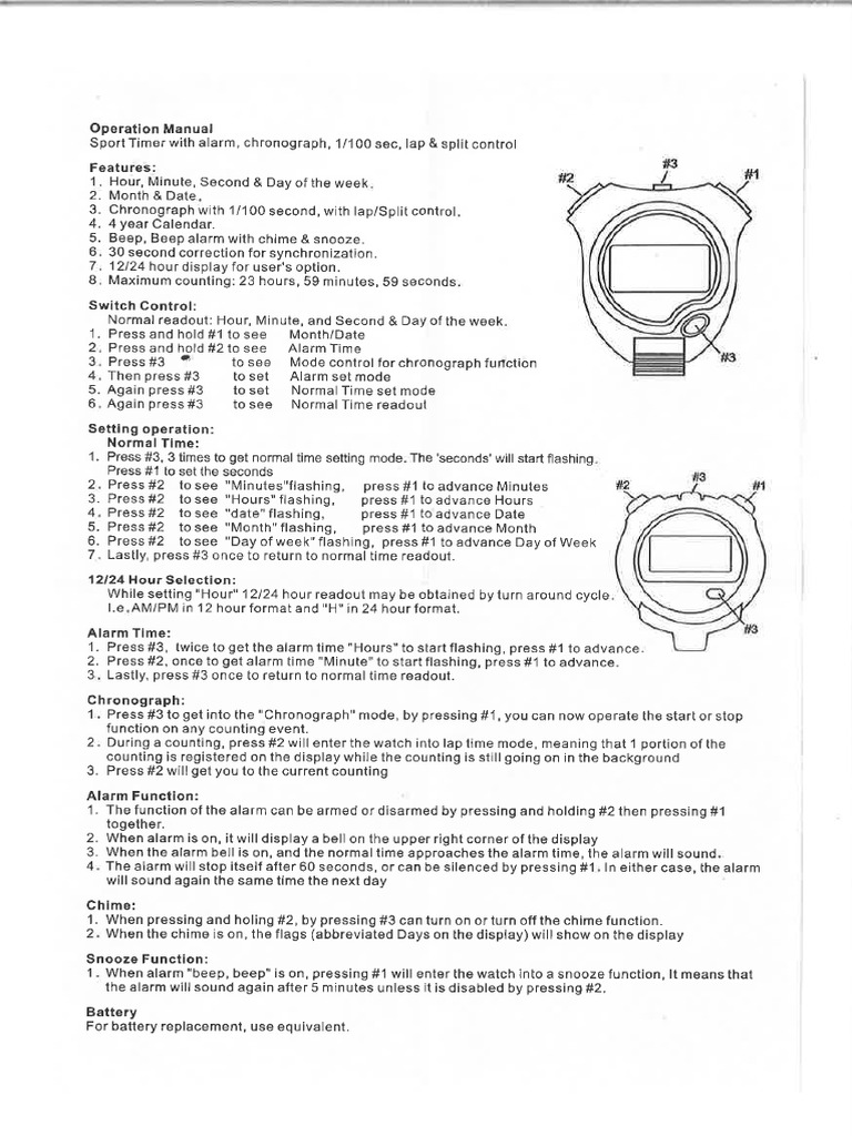 14TUSRU002 - Stopwatch Classic | PDF