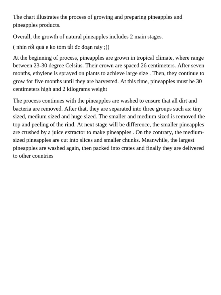 Pineapple Growth and Processing Guide | PDF