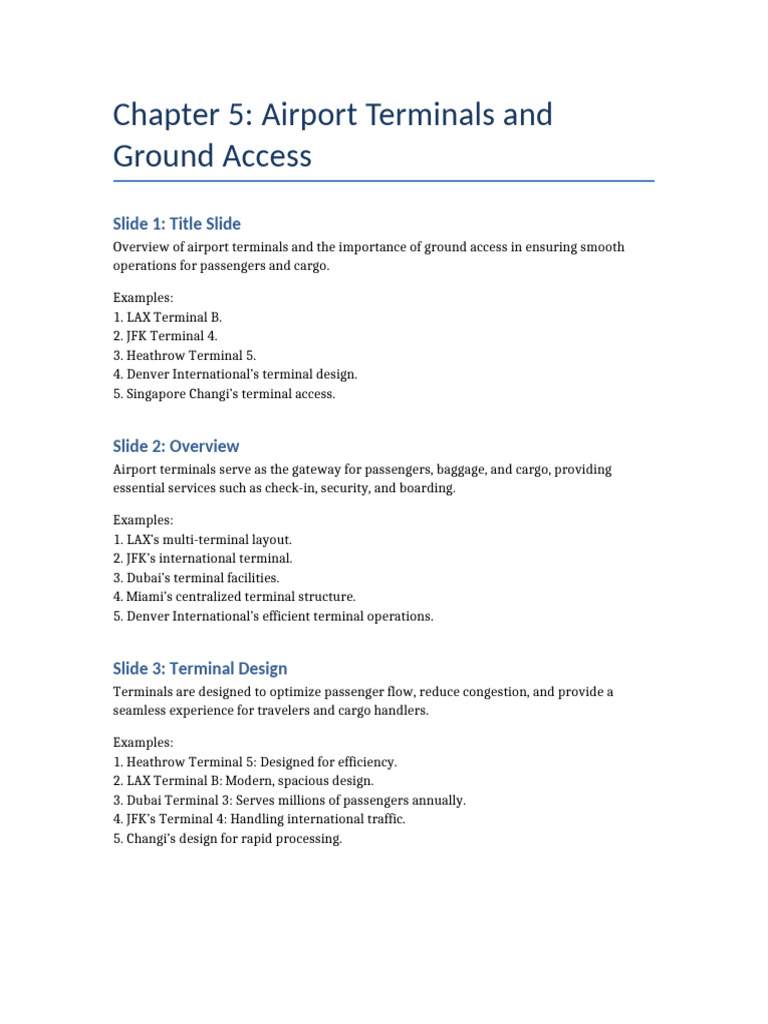 Airport Terminals and Ground Access | PDF | John F. Kennedy ...