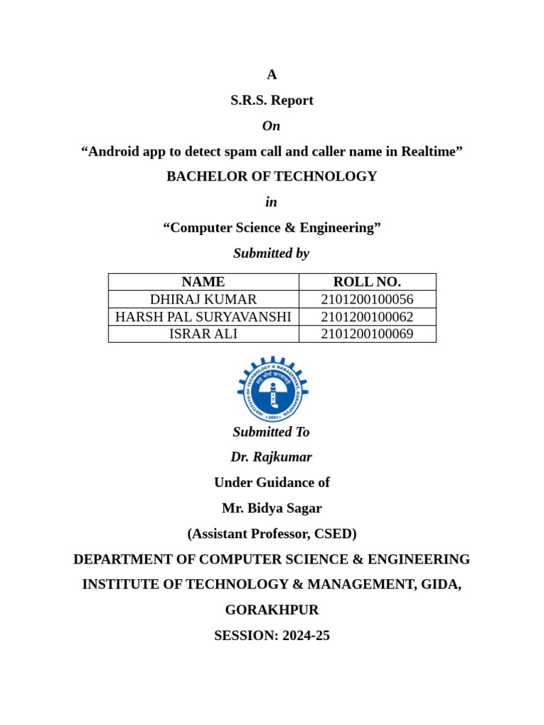 SRS_REPORT[3] | PDF | Mobile App | Databases