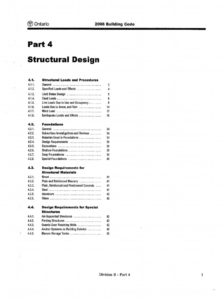 Ontario 2006 BLDG Code | PDF