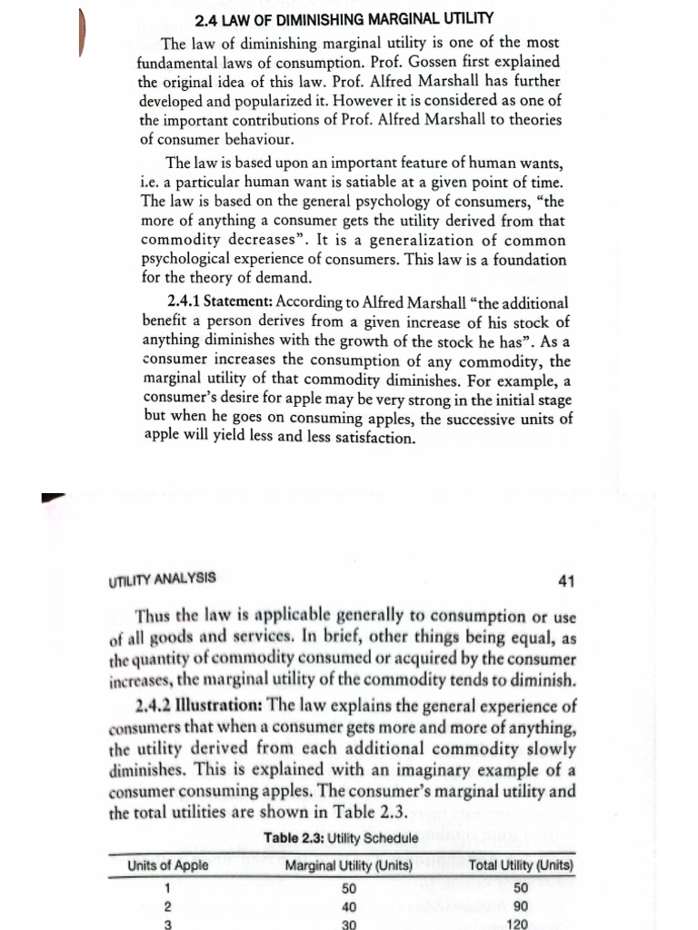 Law of Diminishing MU 3 | PDF
