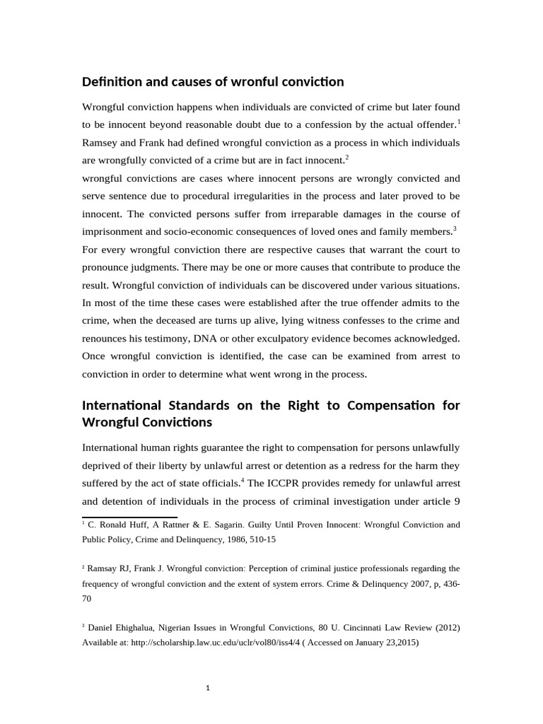 Remedies For Wrongful Conviction | PDF | Miscarriage Of Justice | Pardon