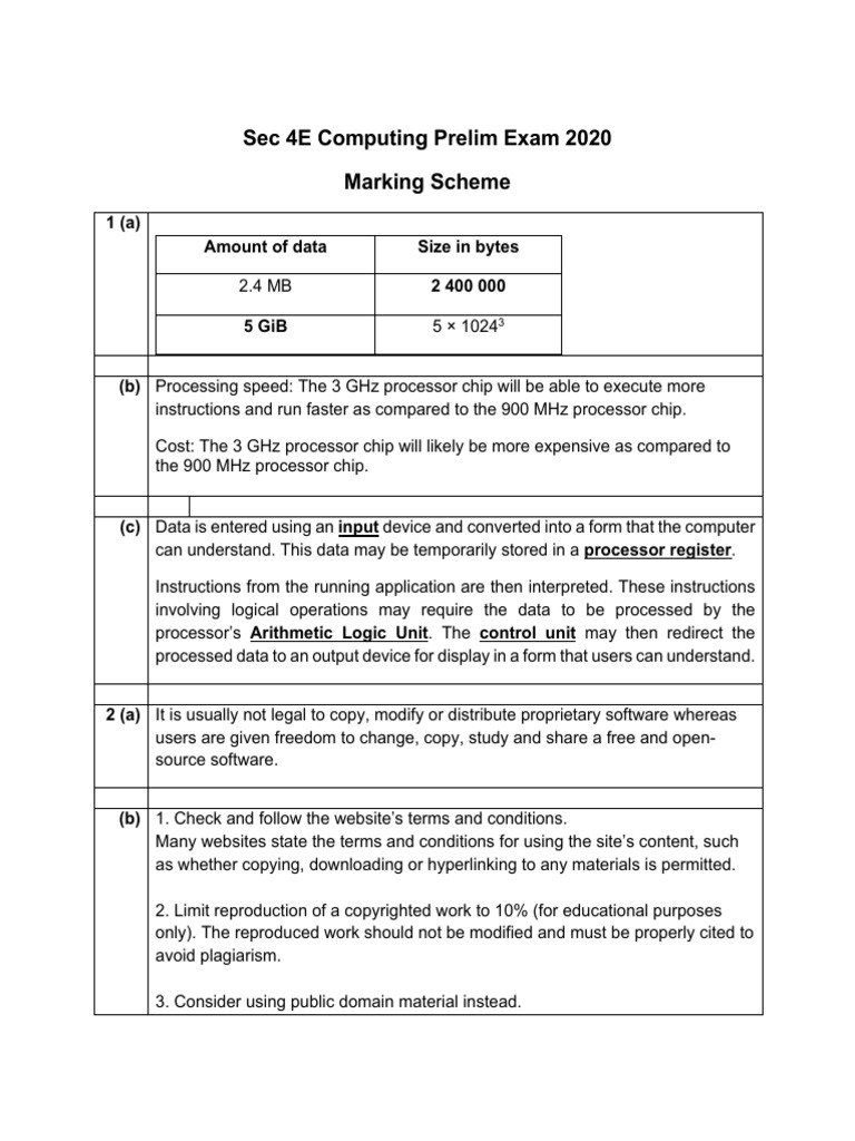 NASS 2020 P1 Solution | PDF | Computer Network | Central Processing Unit