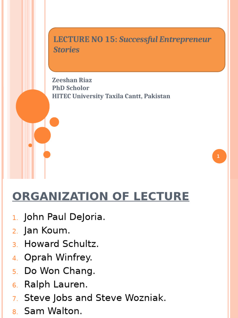 Lecture 15 | PDF | Steve Jobs | Oprah Winfrey