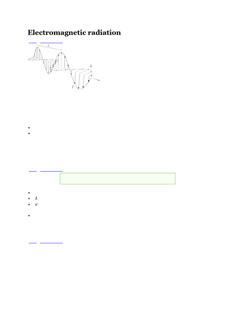 Electromagnetic radiation | PDF
