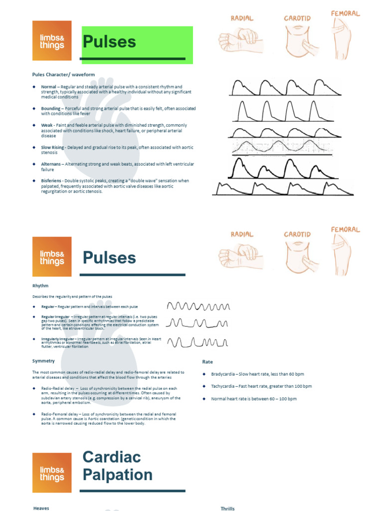 CaRE Clinical Info Cards | PDF | Pulse | Heart