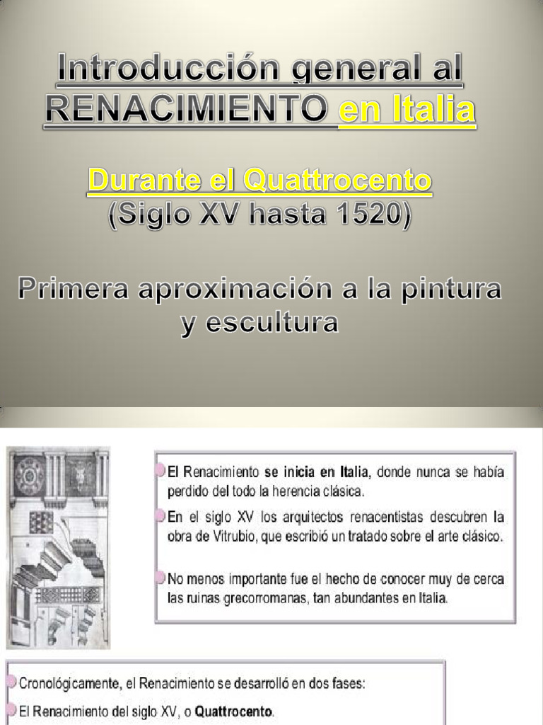 Introducción al Renacimiento-pintura y escultura-elementos básicos | PDF | Renacimiento