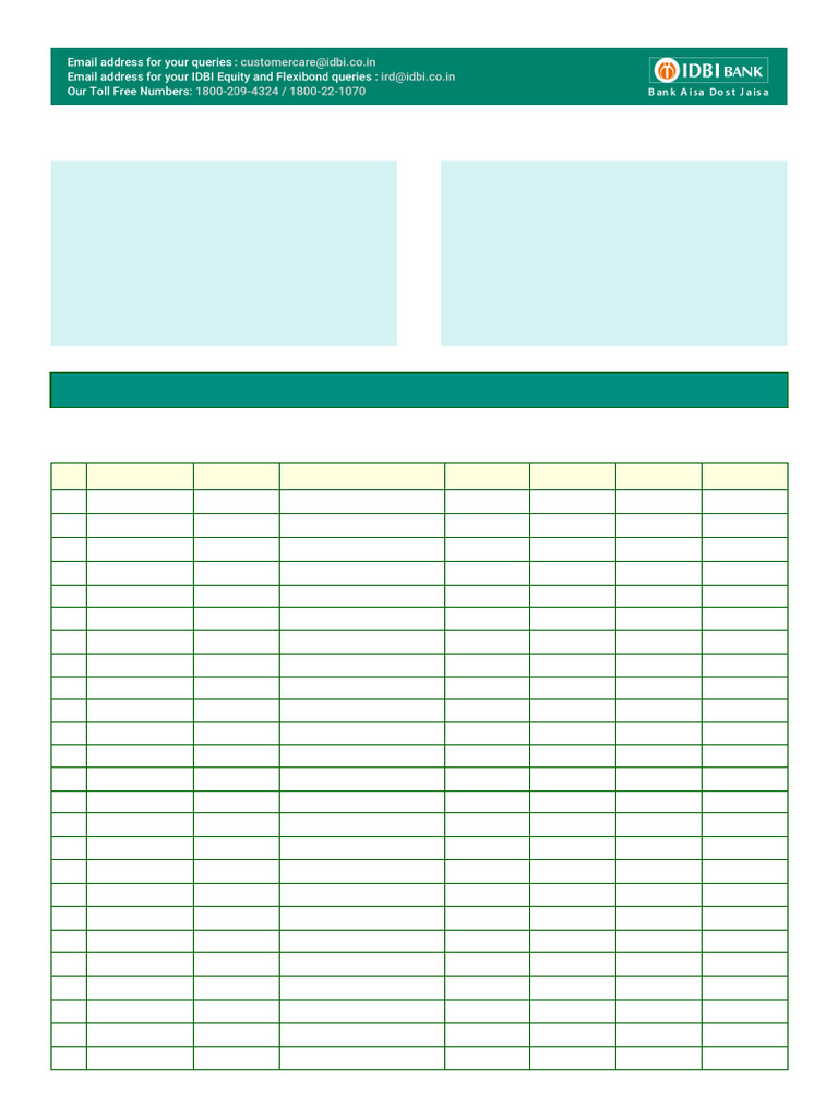 IDBI Bank Account Statement Summary | PDF | Financial Services | Banking
