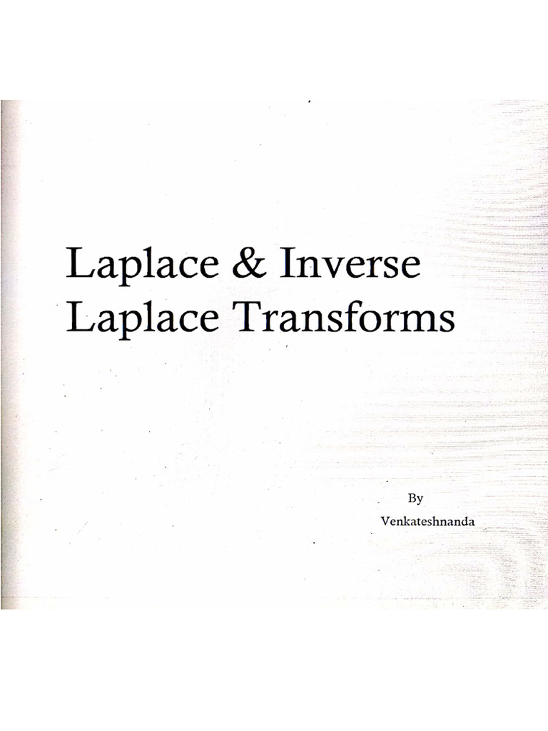 Laplace and Inverse Laplace | PDF