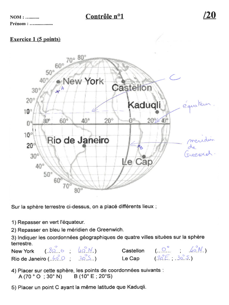 Correction ds1 4eme | PDF