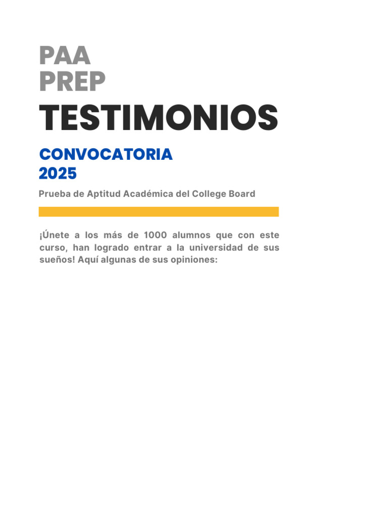TESTIMONIOS | PDF