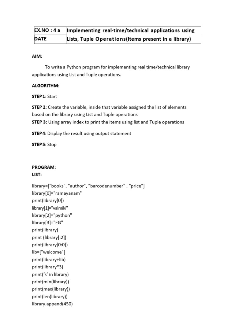 Python Programming Implementing Real Timetechnical Applications