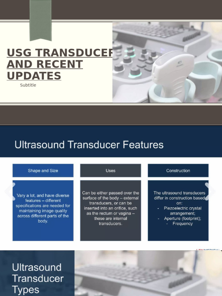 USG Transducers and Imaging Innovations | PDF | Medical Ultrasound ...