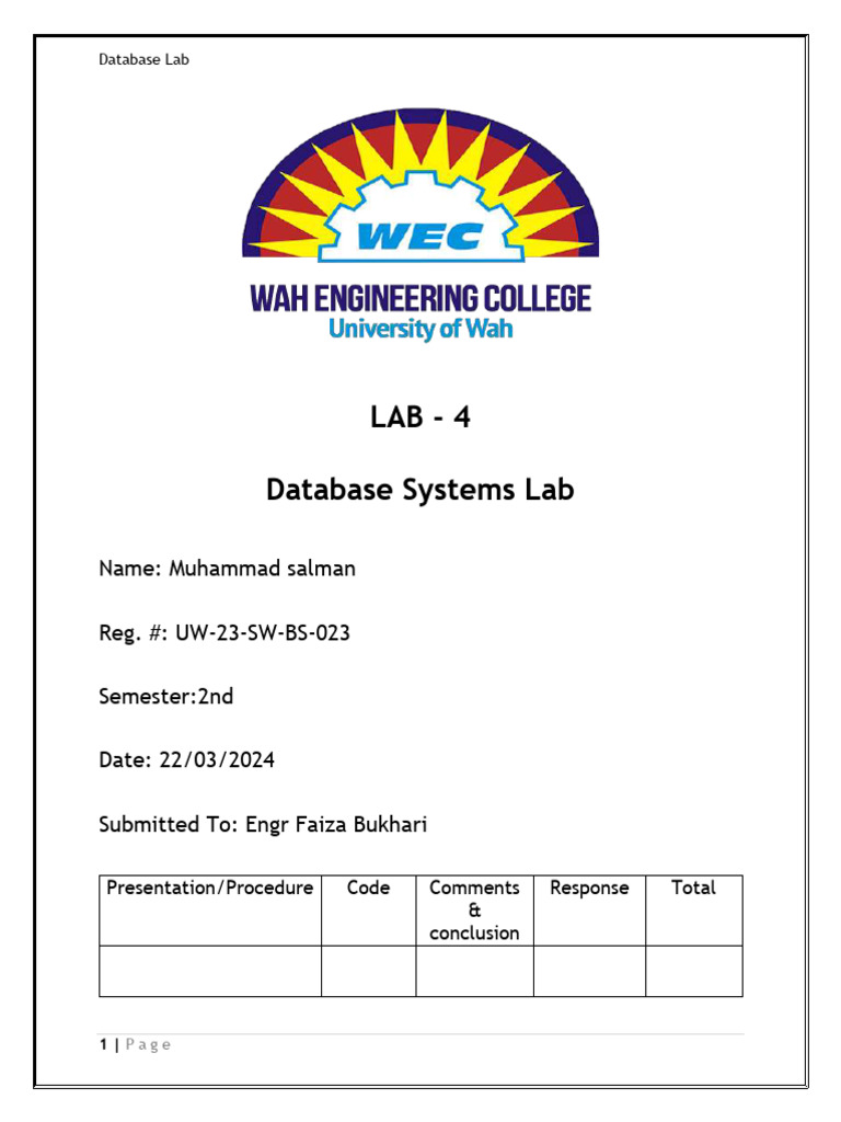 LAB No4 | PDF
