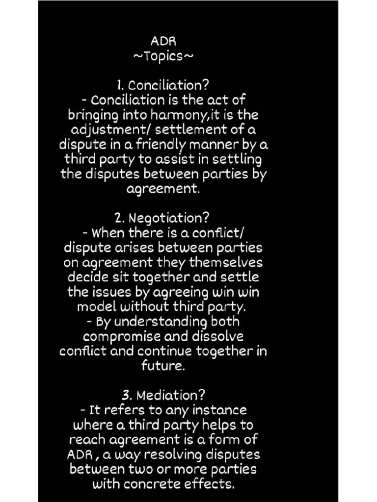 ADR Viva Questions | PDF