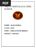 Wheatstone Bridge Project for Class 12 | PDF | Resistor | Electrical ...